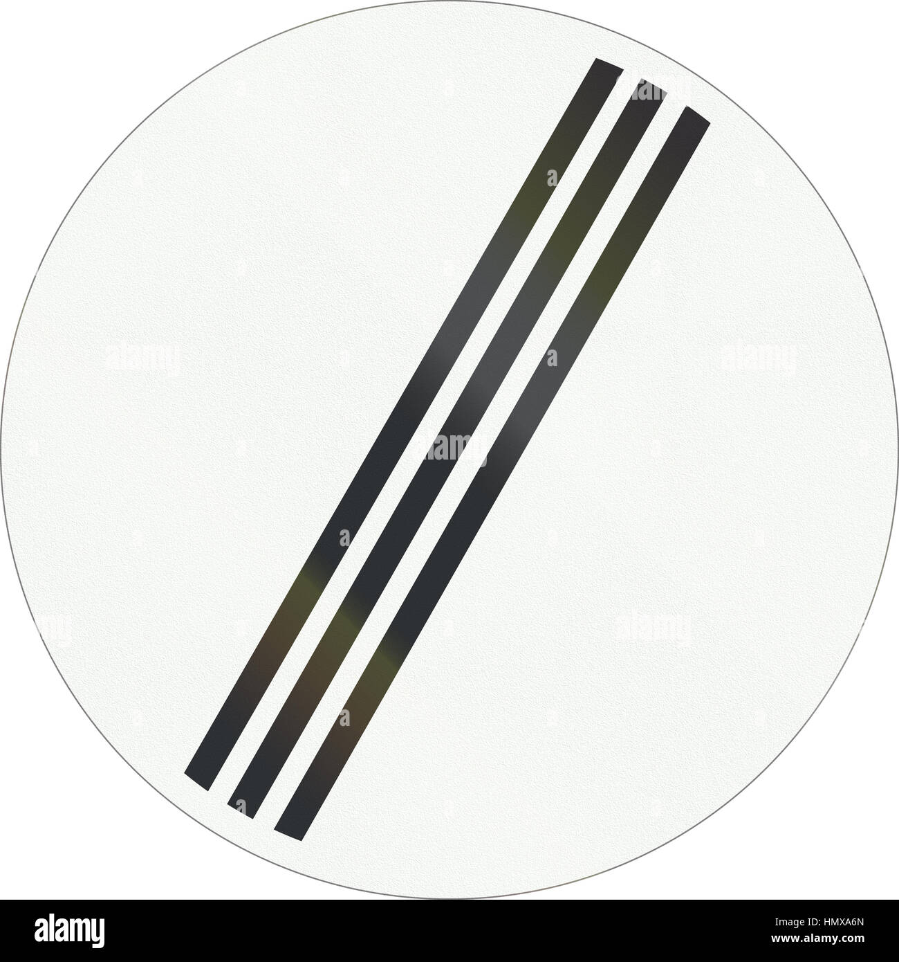 A Dutch prohibition sign - End of all restrictions imposed by traffic ...