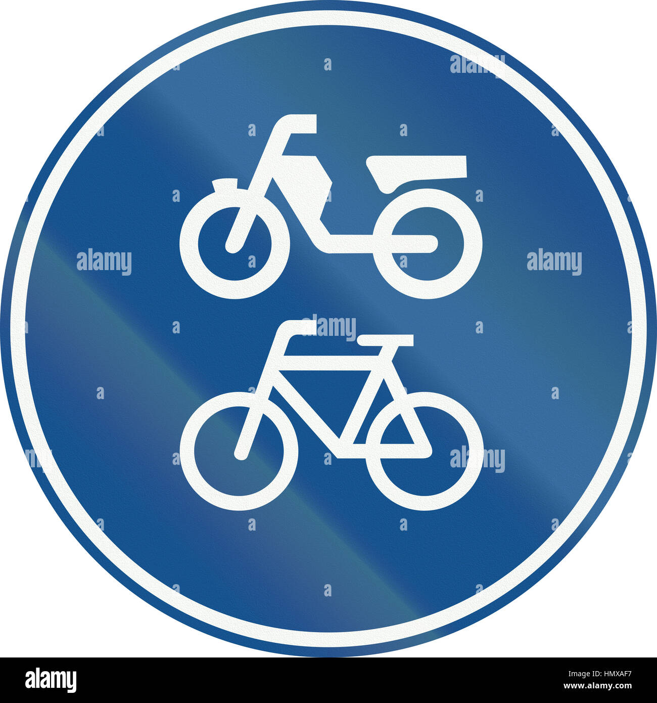 Netherlands road sign G12a - Route for pedal cycles and mopeds only ...