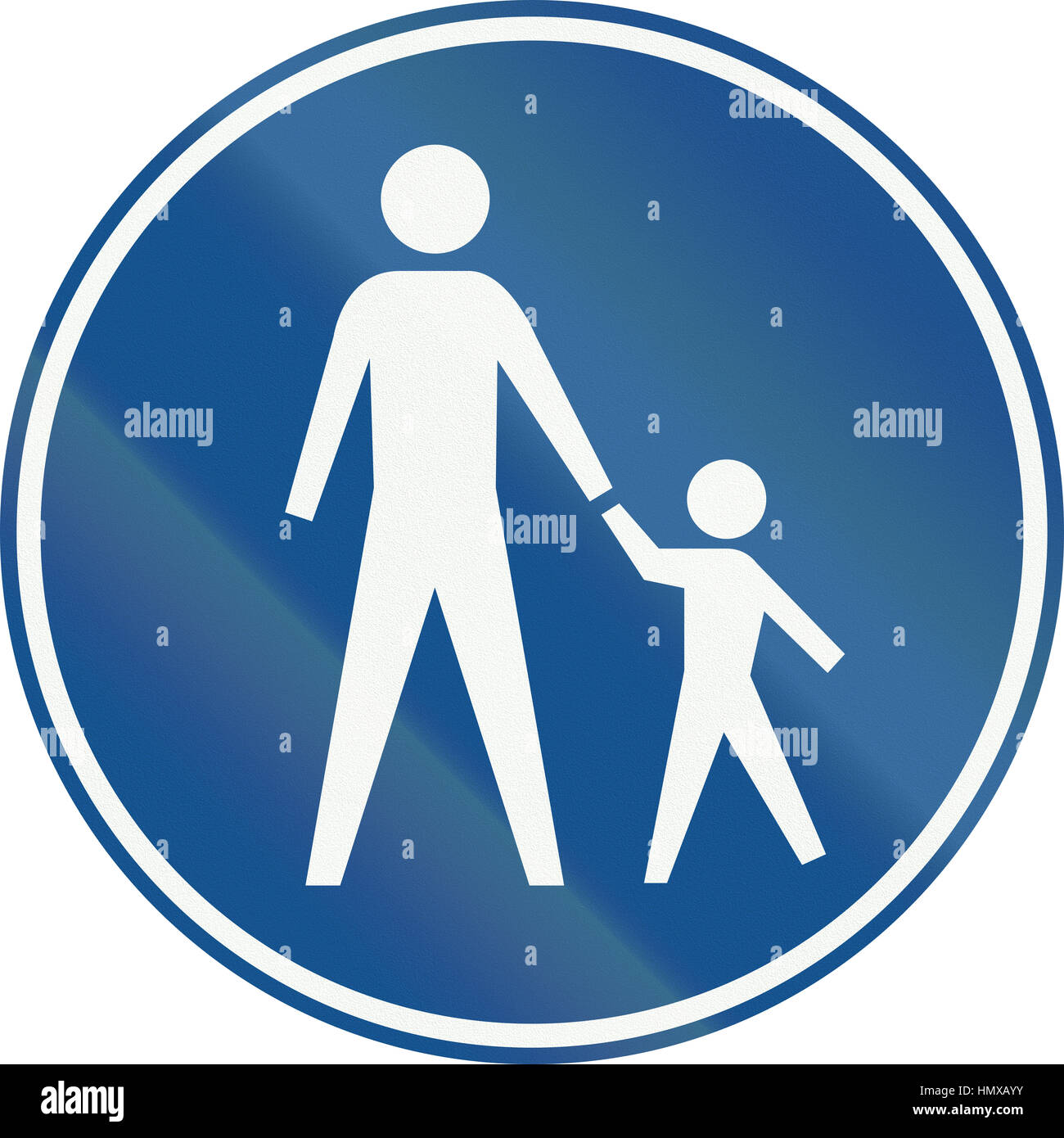 Netherlands road sign G7 - Beginning of footpath Stock Photo - Alamy