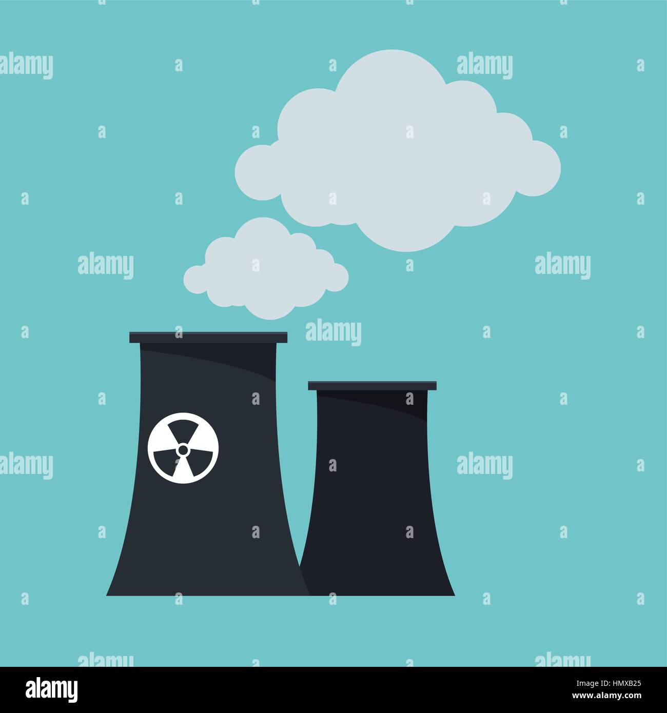 Reactor cooling tower Stock Vector Images - Alamy