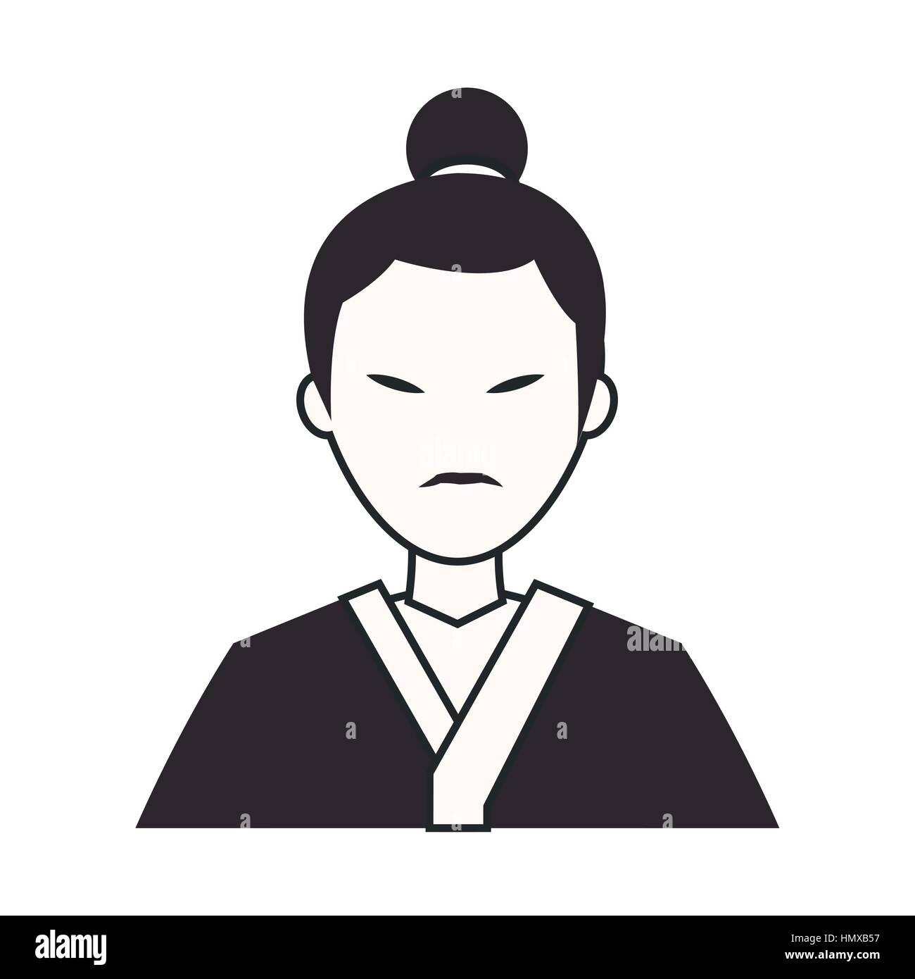 Men in traditional samurai Stock Vector Images - Alamy