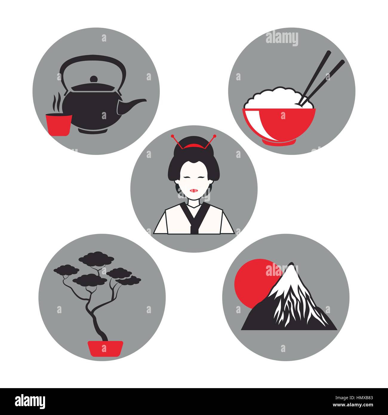 set japan symbol decoration Stock Vector Image & Art - Alamy