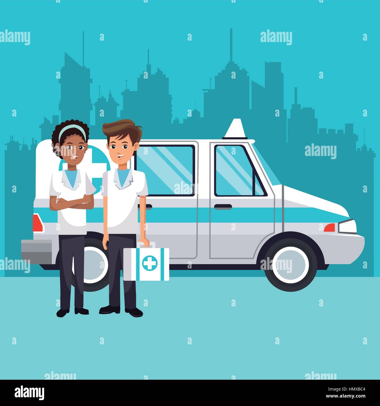 Helping emergency services Stock Vector Images - Alamy