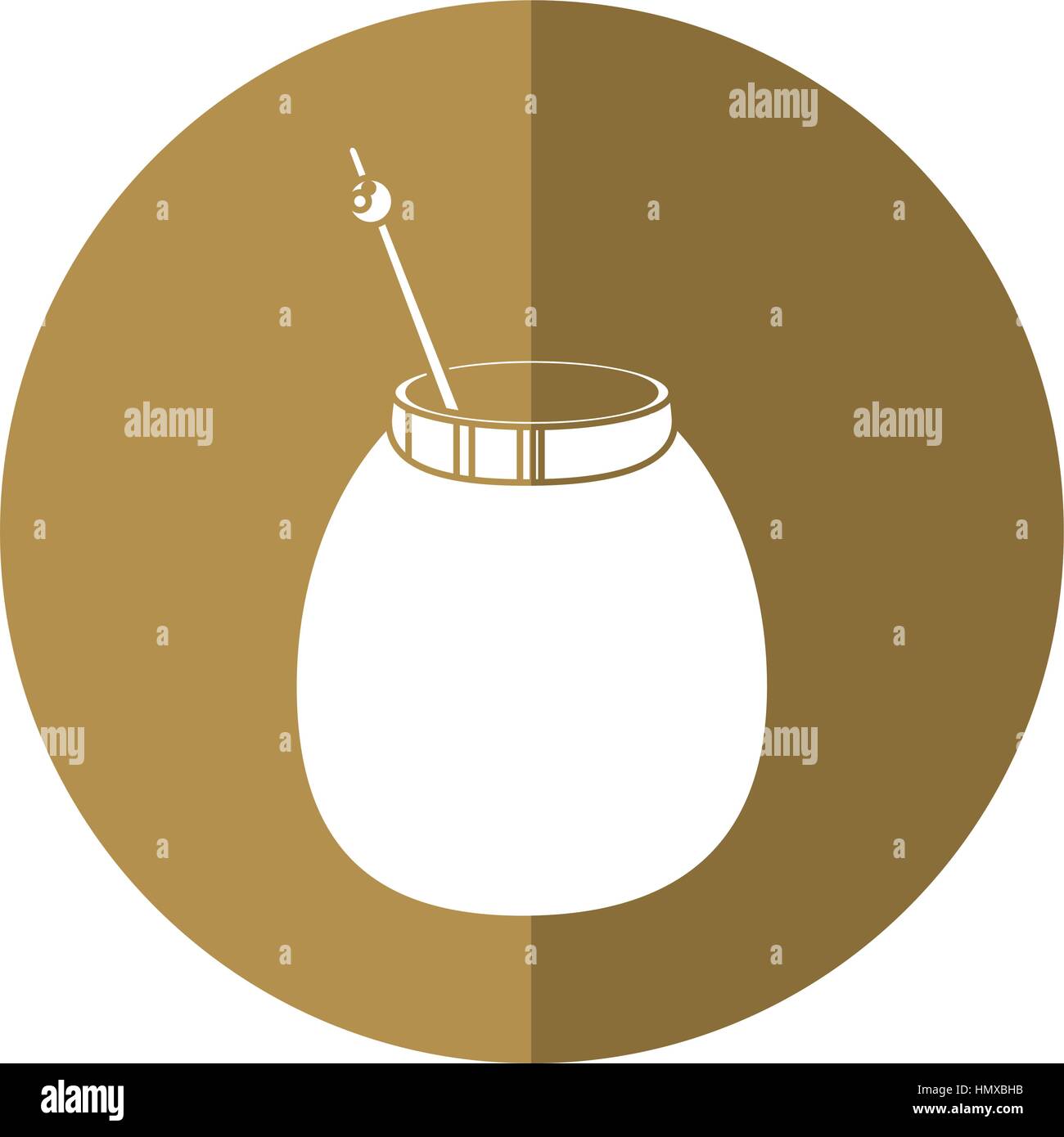mate tea calabash herb-circle icon shadow Stock Vector Image & Art - Alamy