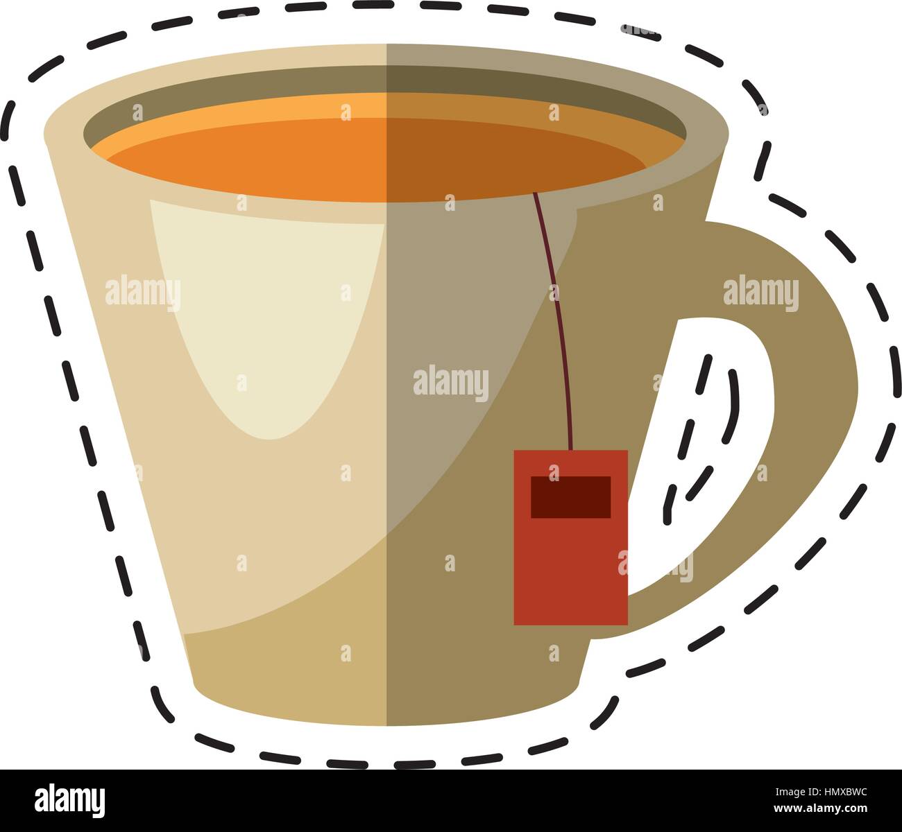 Cup fragrant herbal tea Stock Vector Images - Alamy