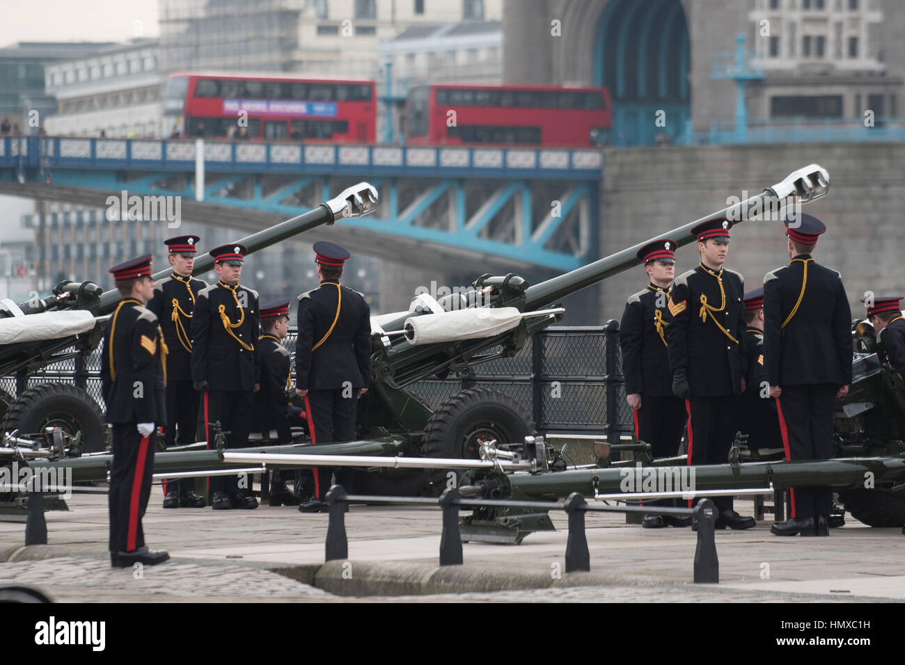 London, UK. 06th Feb, 2017. Gun salutes have rung out at The Tower of ...