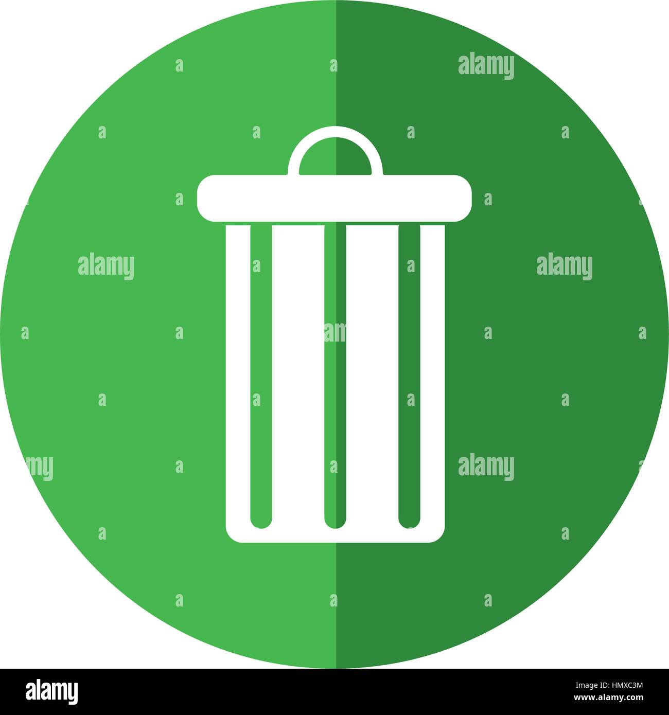 trash can garbage environment recycle-shadow circle Stock Vector Image ...