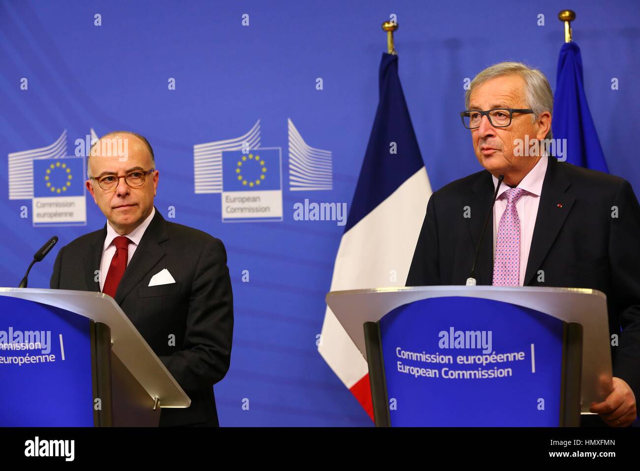 Brussels, Belgium. 6th Feb, 2017. Visiting French Prime Minister ...