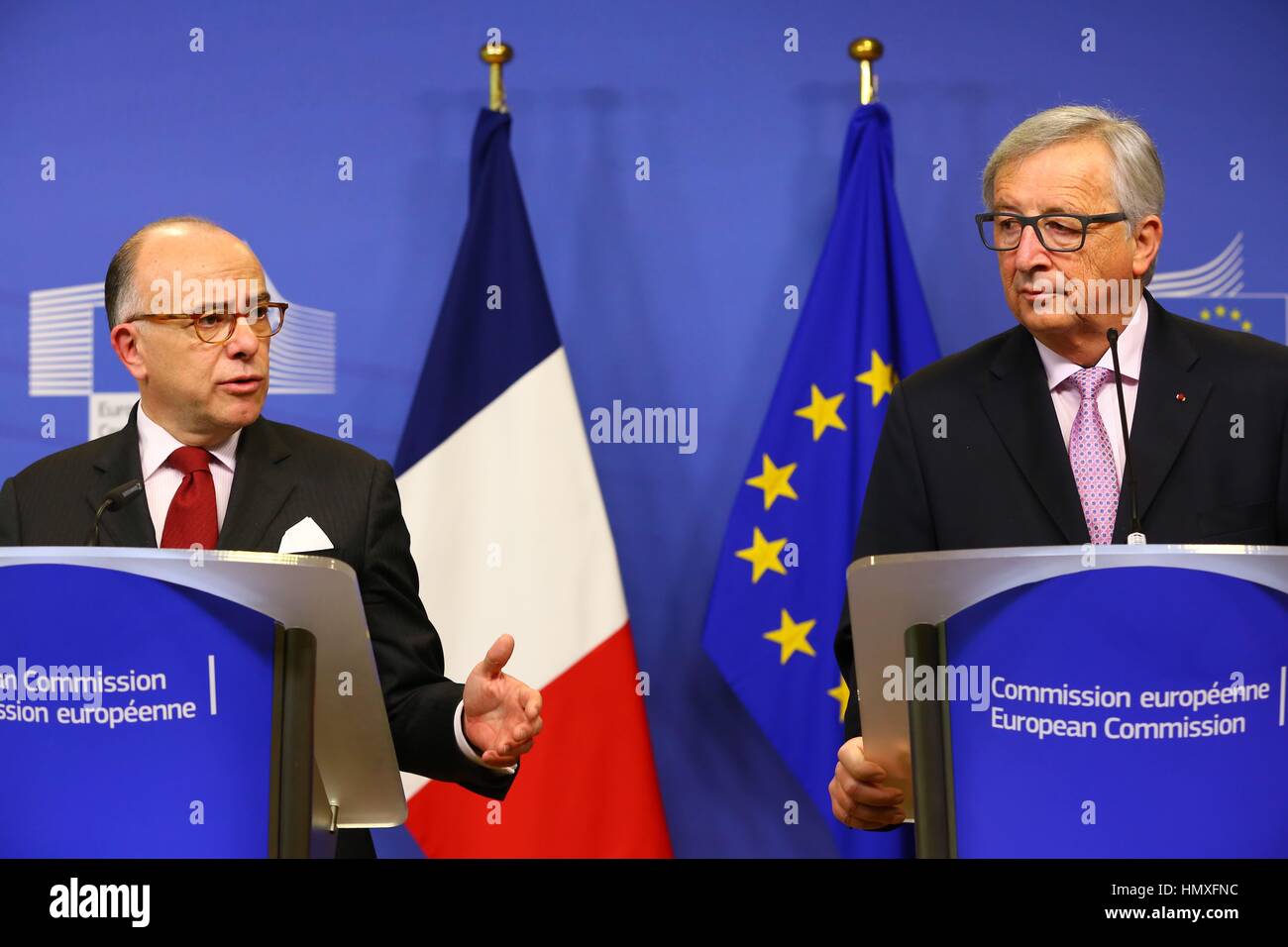 Brussels, Belgium. 6th Feb, 2017. Visiting French Prime Minister ...