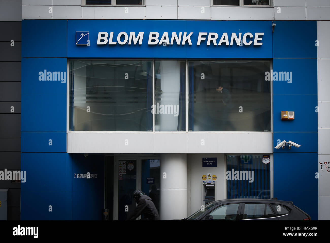 Bucharest, Romania. 06th Feb, 2017. A branch of the Lebanese Blom Bank ...