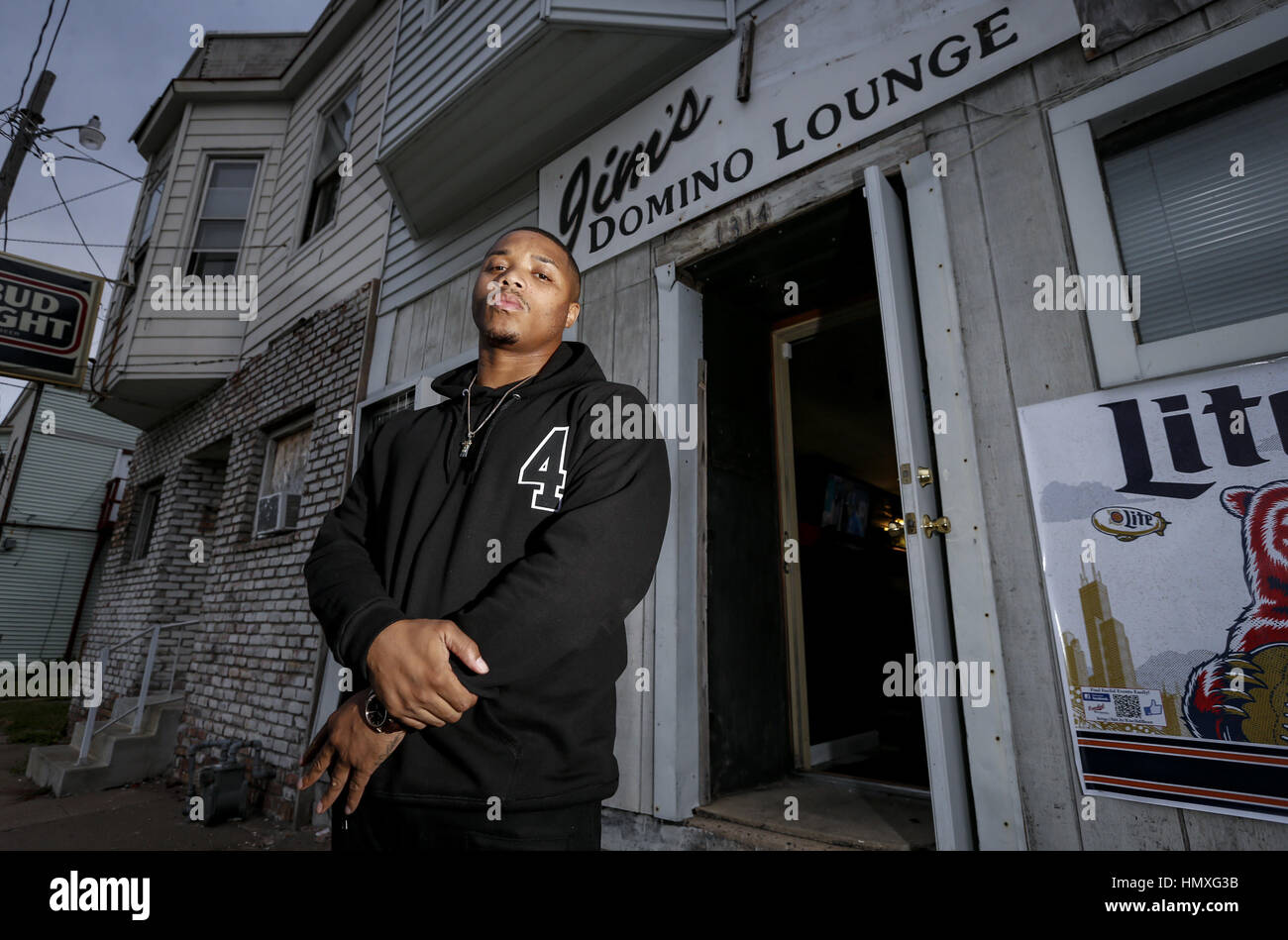 East Moline, Iowa, USA. 19th Oct, 2016. Torrian Ball poses for a photo ...