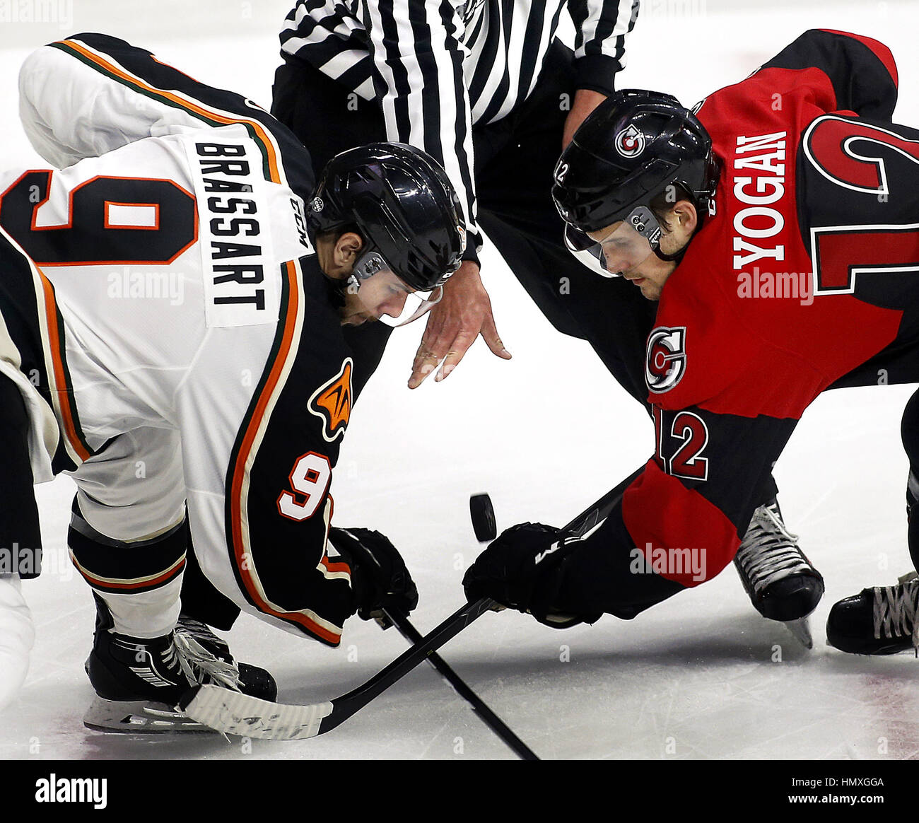 Moline, Iowa, USA. 6th Nov, 2016. Quad-City Mallards Brady Brassart and ...