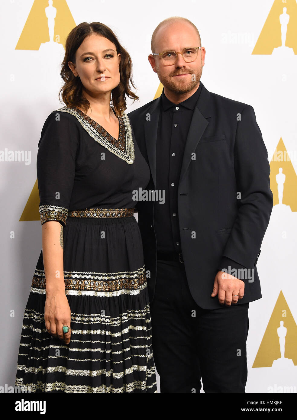 Beverly Hills, California, USA. 6th Feb, 2017. James Laxton and Adele Romanski arrives for the ...