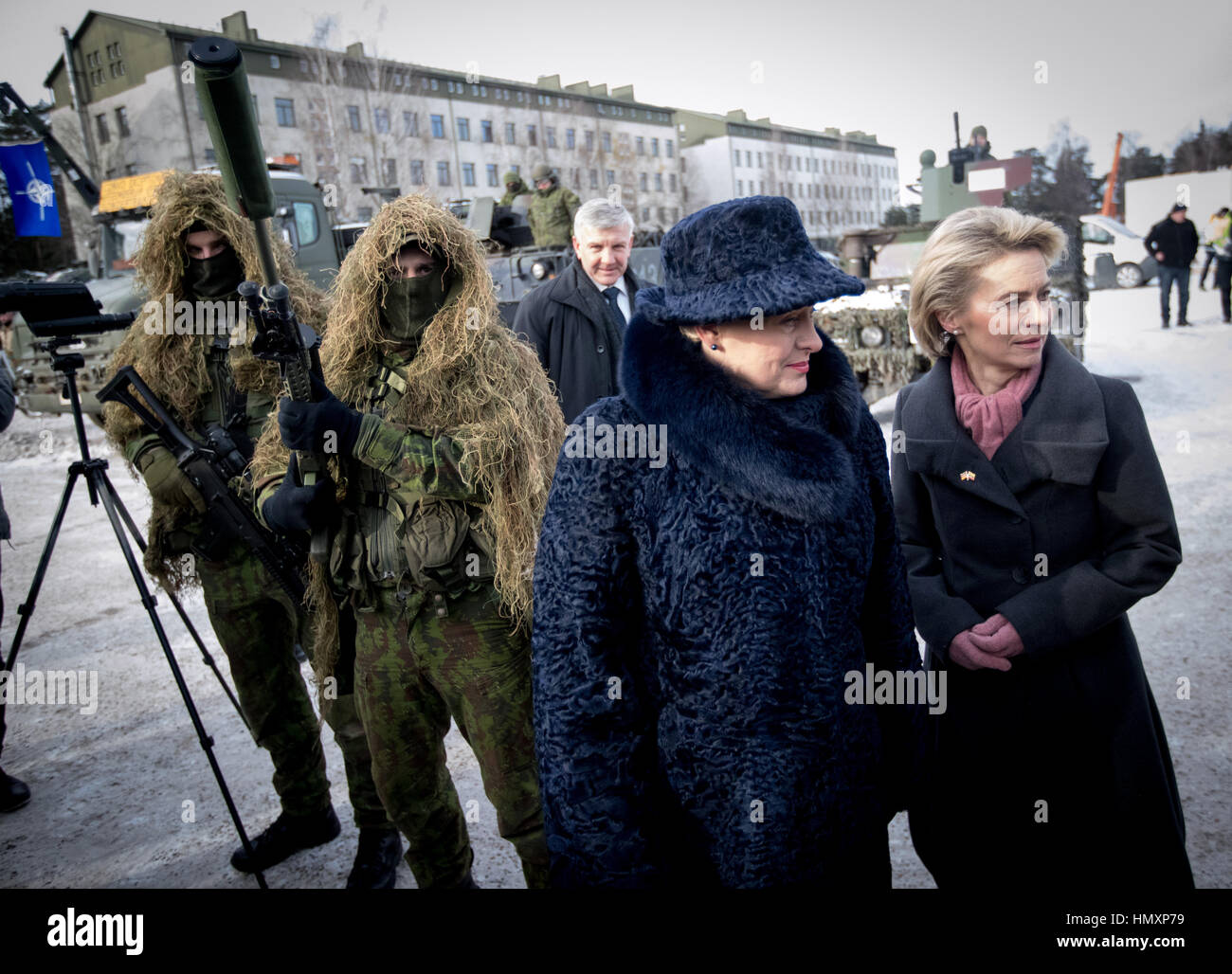 Rukla, Lithuania. 07th Feb, 2017. The German minister of defence Ursula ...
