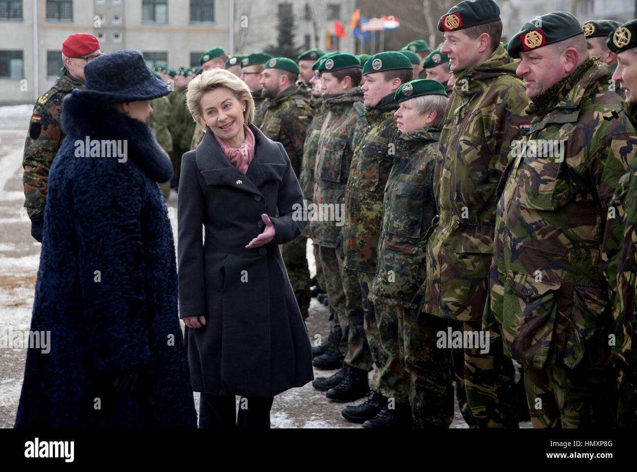 Rukla, Lithuania. 07th Feb, 2017. The German minister of defence Ursula ...