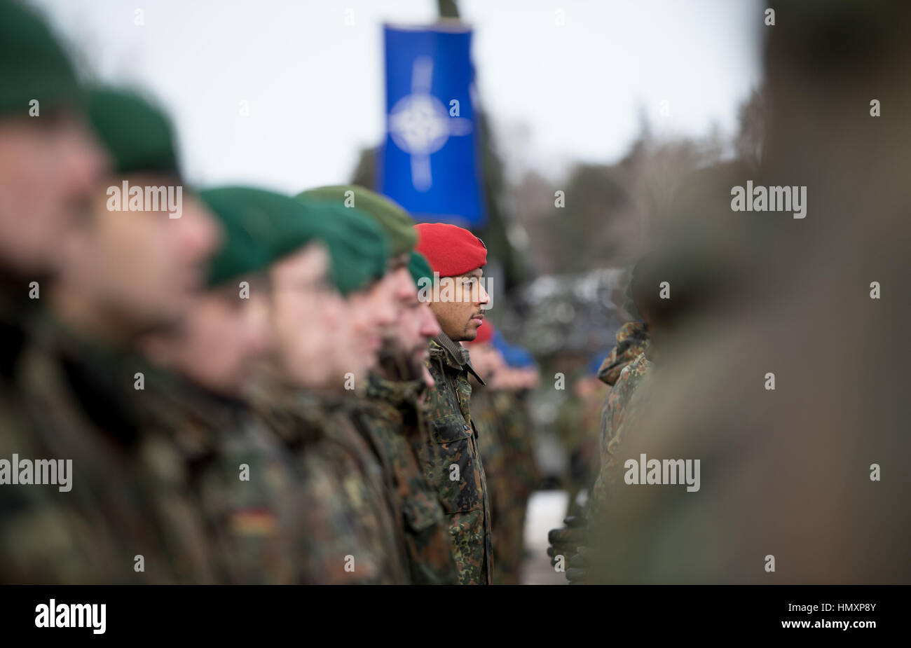 Rukla, Lithuania. 07th Feb, 2017. German soldiers and members of the ...