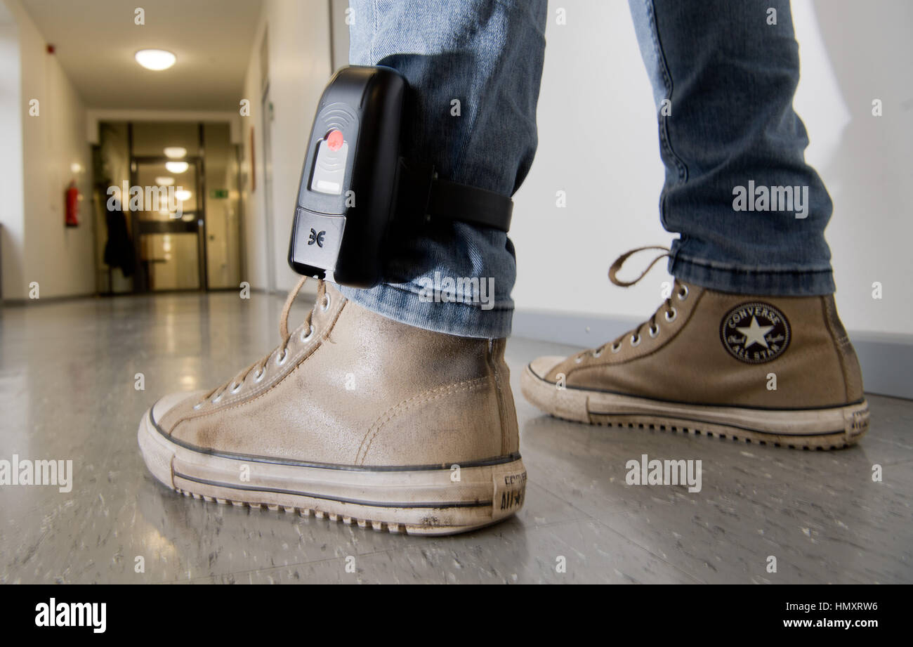 Hanover, Germany. 7th Feb, 2017. ILLUSTRATION - A man is wearing ...