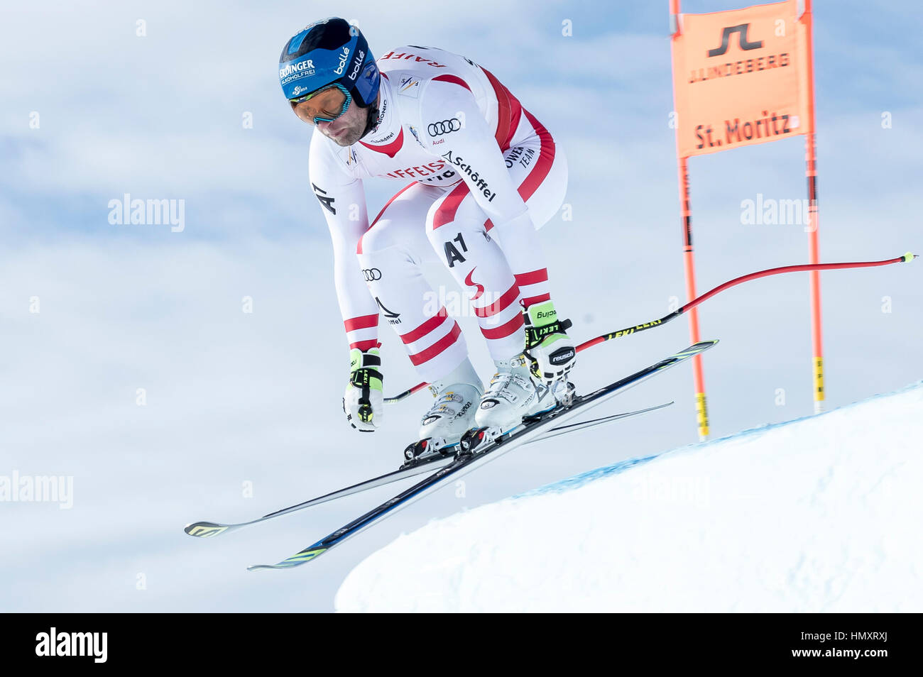 St. Moritz, Switzerland. 7th Feb, 2017. Austrian athlete Romed Baumann ...