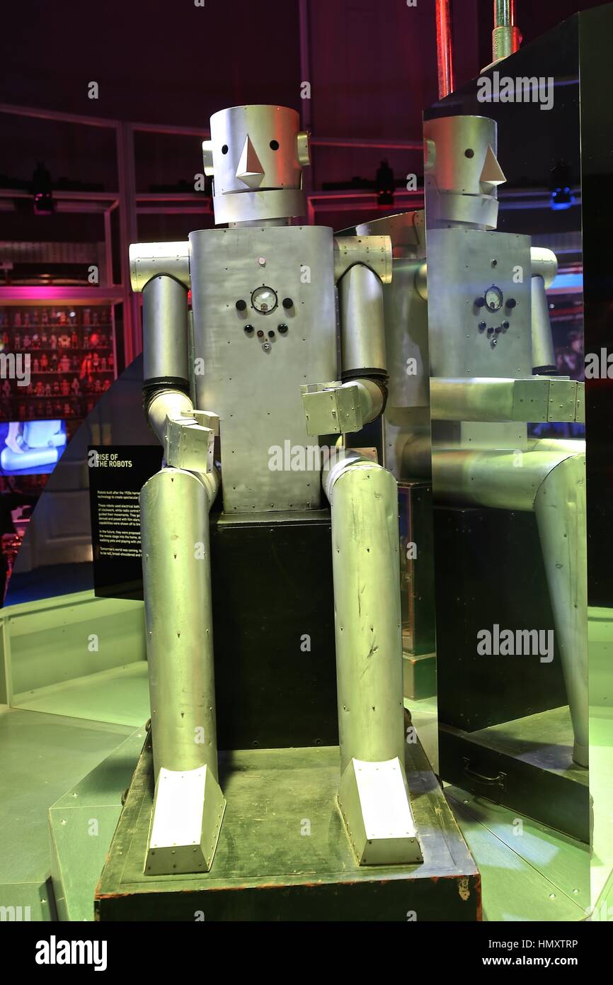 robots at science museum Stock Photo - Alamy
