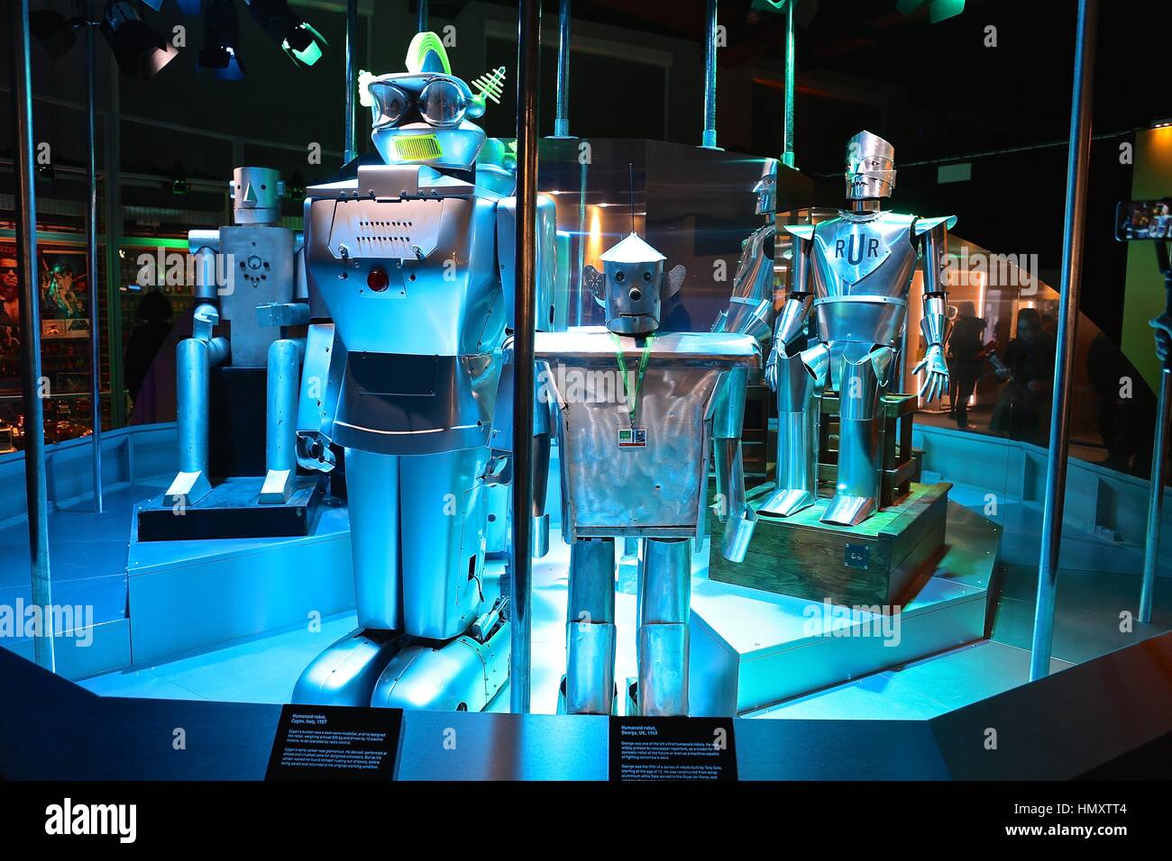 robots at science museum Stock Photo - Alamy