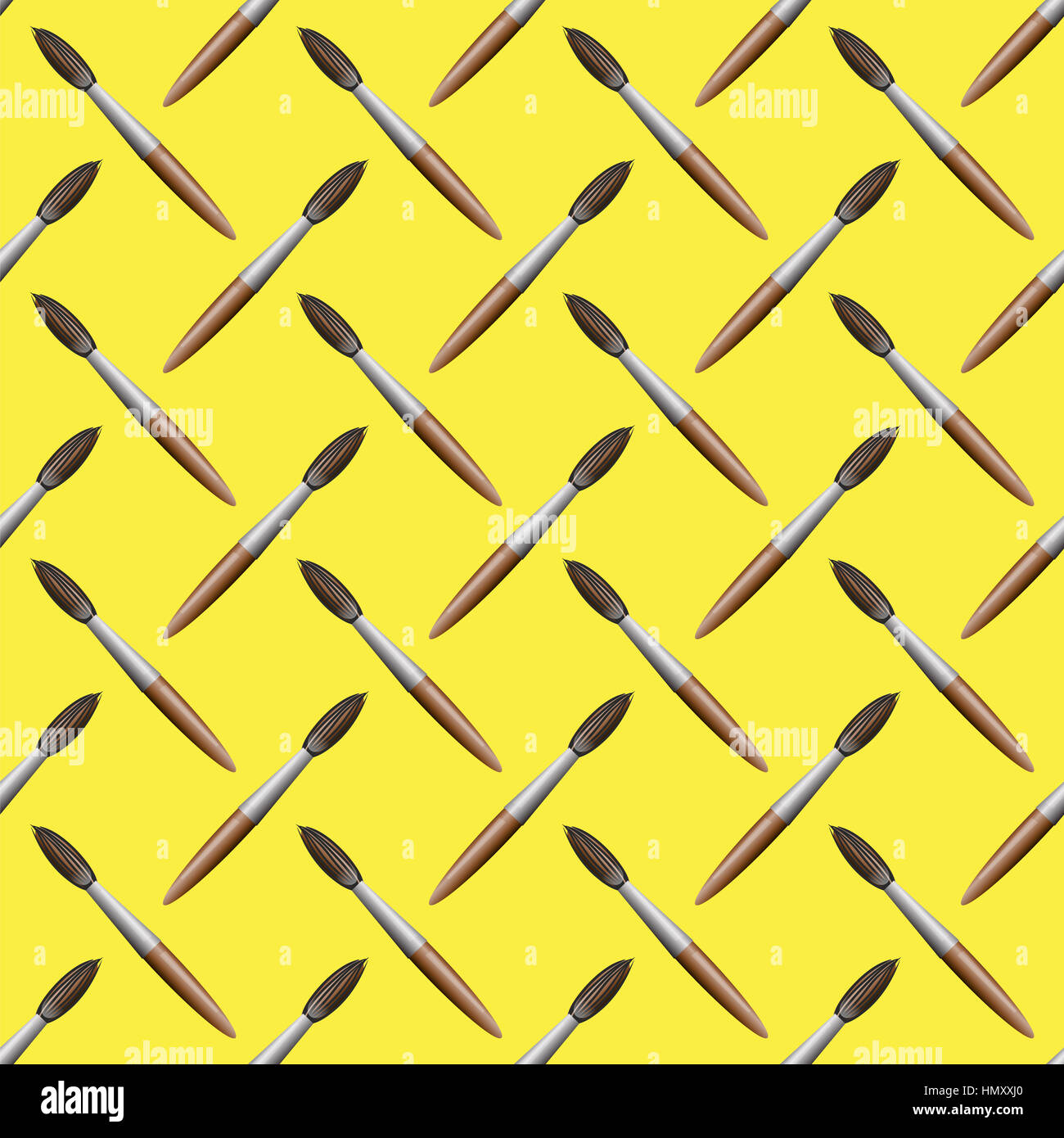 Paintbrush Seamless Pattern Stock Photo - Alamy