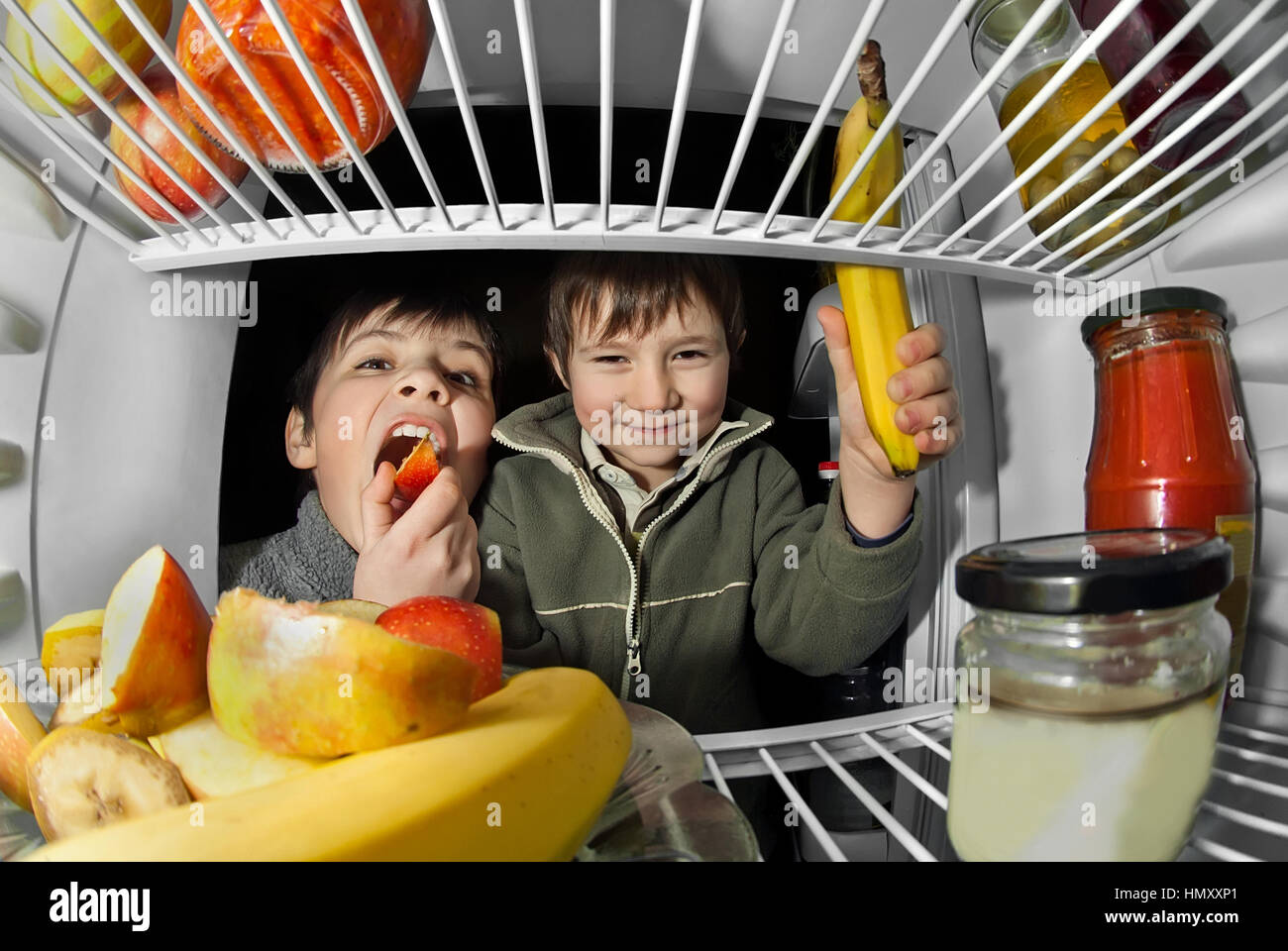 Kid Looking At Fridge High Resolution Stock Photography and Images - Alamy