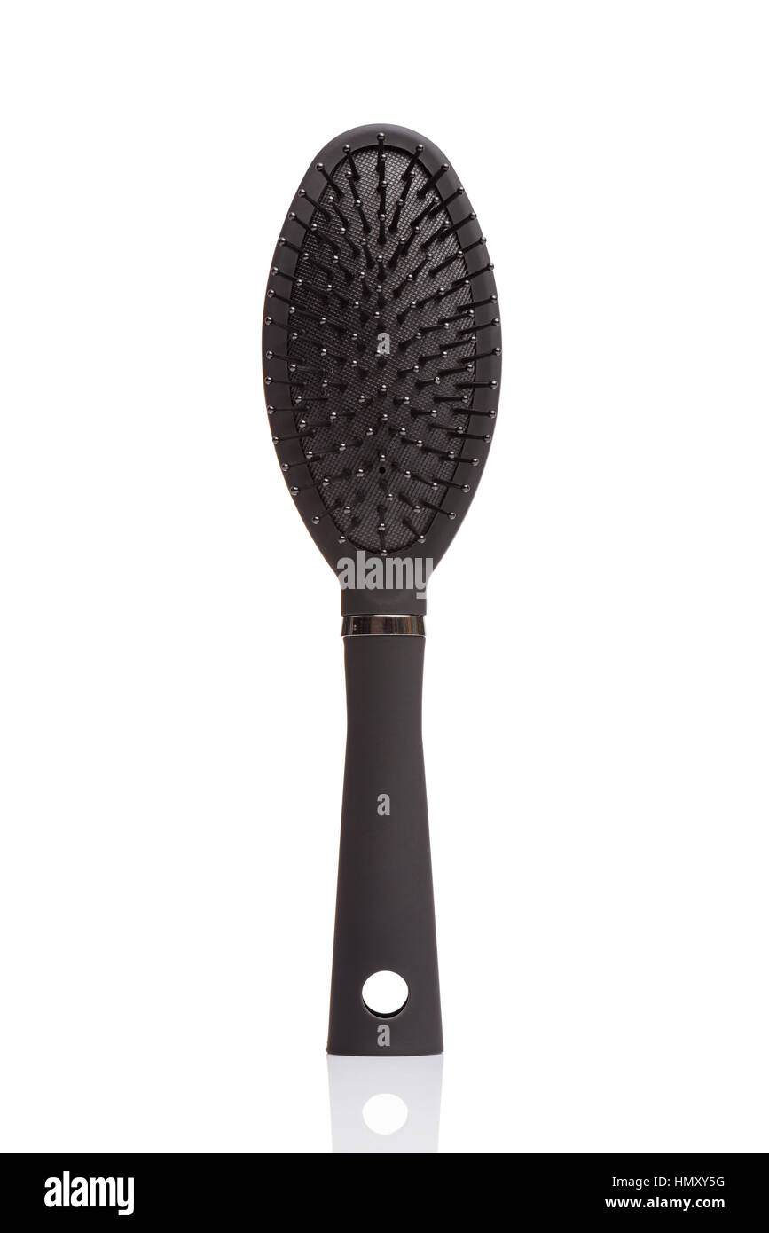 Black hair comb brush Stock Photo - Alamy
