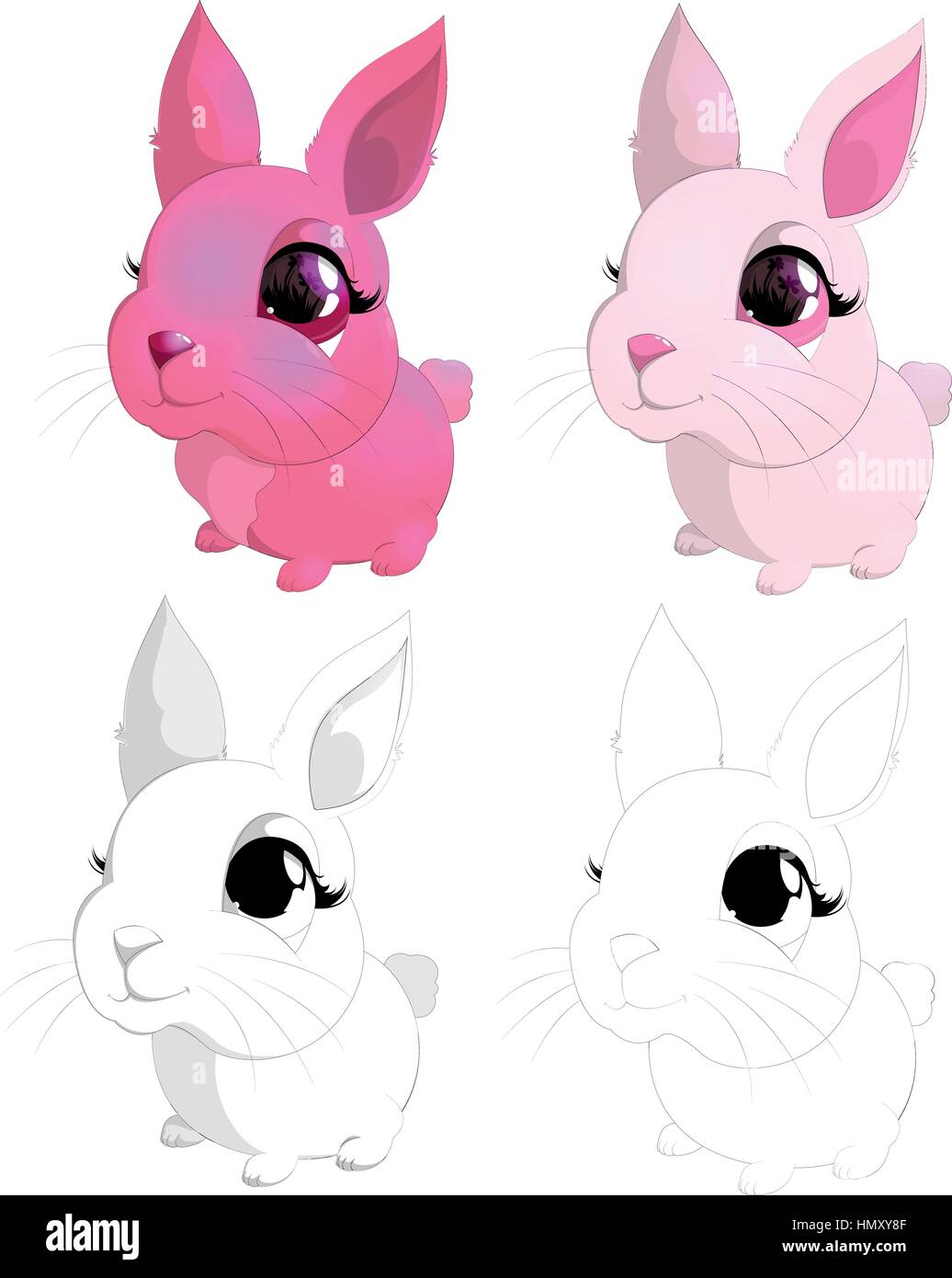 Cute rabbit cartoon Stock Vector Image & Art - Alamy