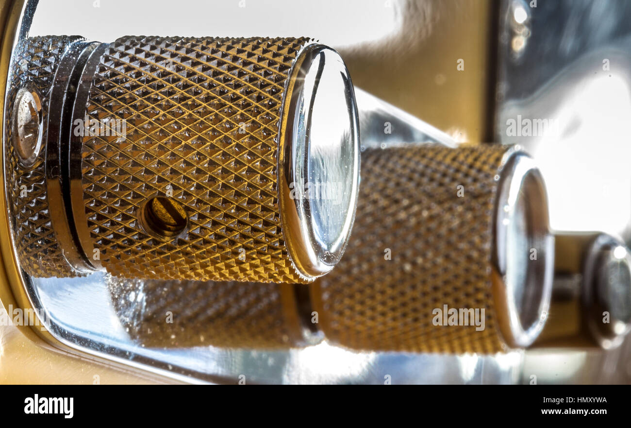 Close up of a Fender Telecaster electric guitar control knobs Stock ...