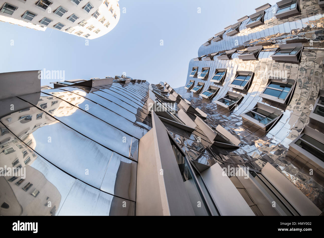 DUESSELDORF, GERMANY - JANUARY 22, 2017: The famous Chrome-Building in ...