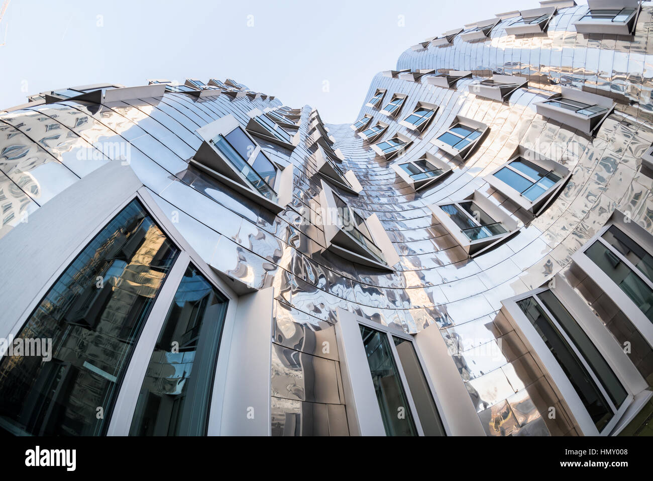 Chrome building in the new media harbor hi-res stock photography and ...
