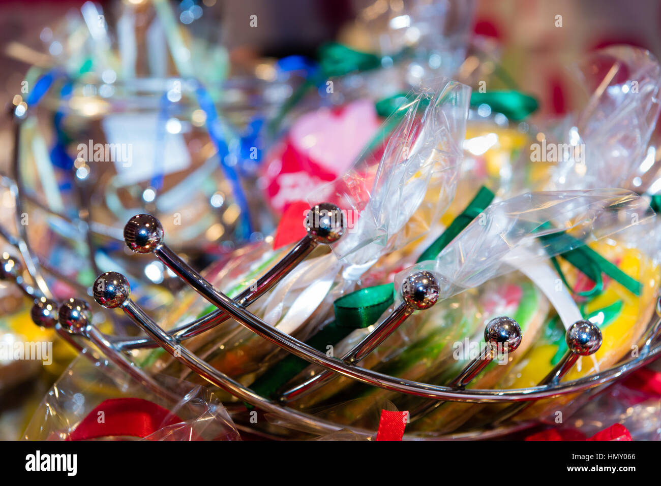 ESSEN, GERMANY - JANUARY 25, 2017: Lovely colors in a candy store ...