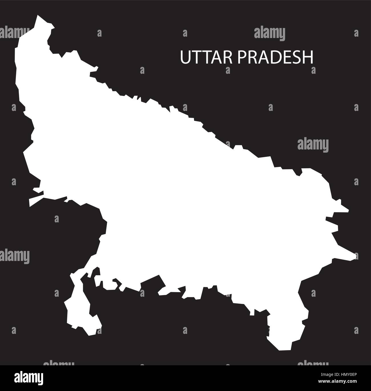Uttar pradesh map hi-res stock photography and images - Alamy