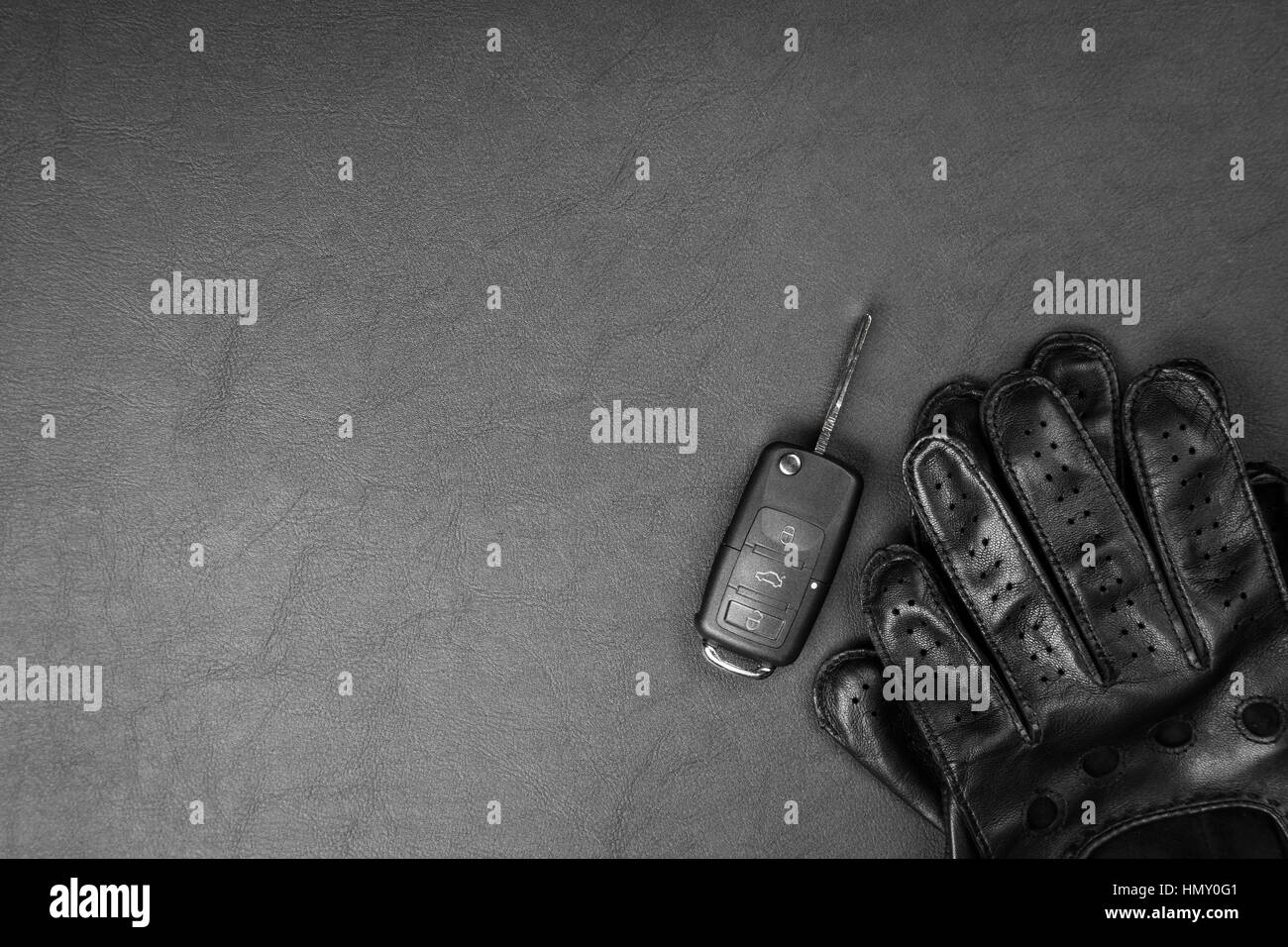 Man driving new car Black and White Stock Photos & Images - Alamy
