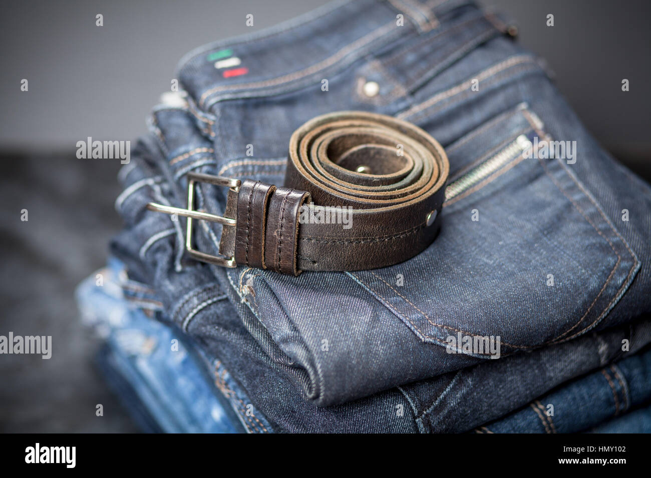 Leather jeans outfit hi-res stock photography and images - Alamy