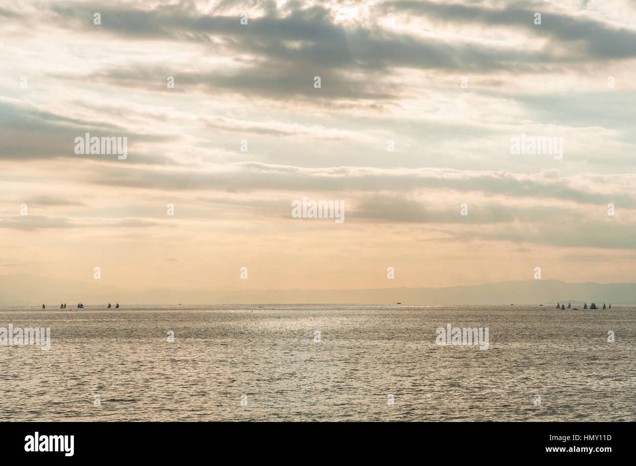 Sunset at Enoshima island,Japan Stock Photo - Alamy