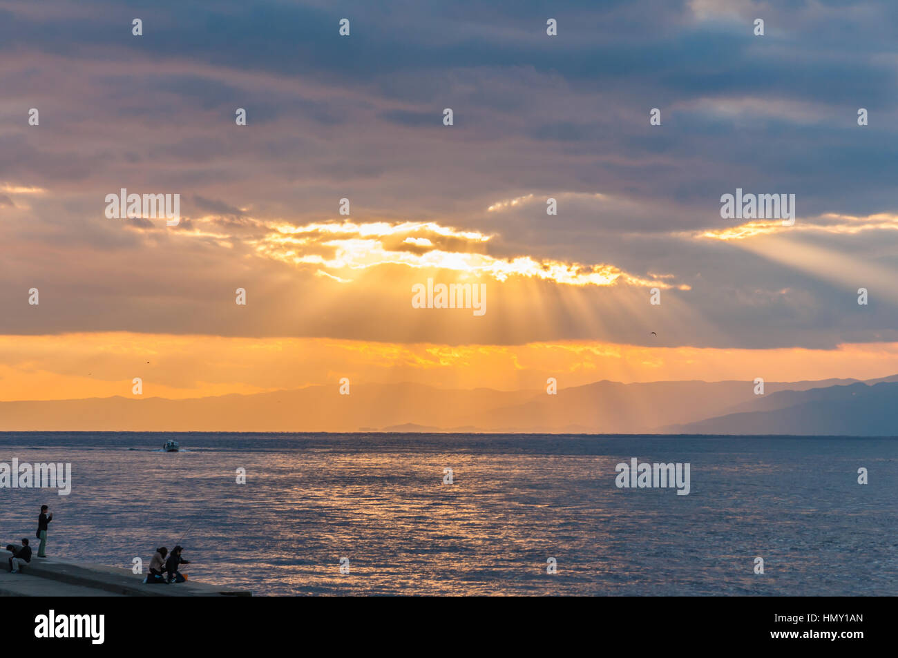 Sunset at Enoshima island,Japan Stock Photo - Alamy