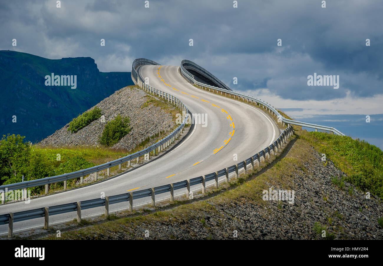 Atlantic Road twisted bridge close view Stock Photo - Alamy