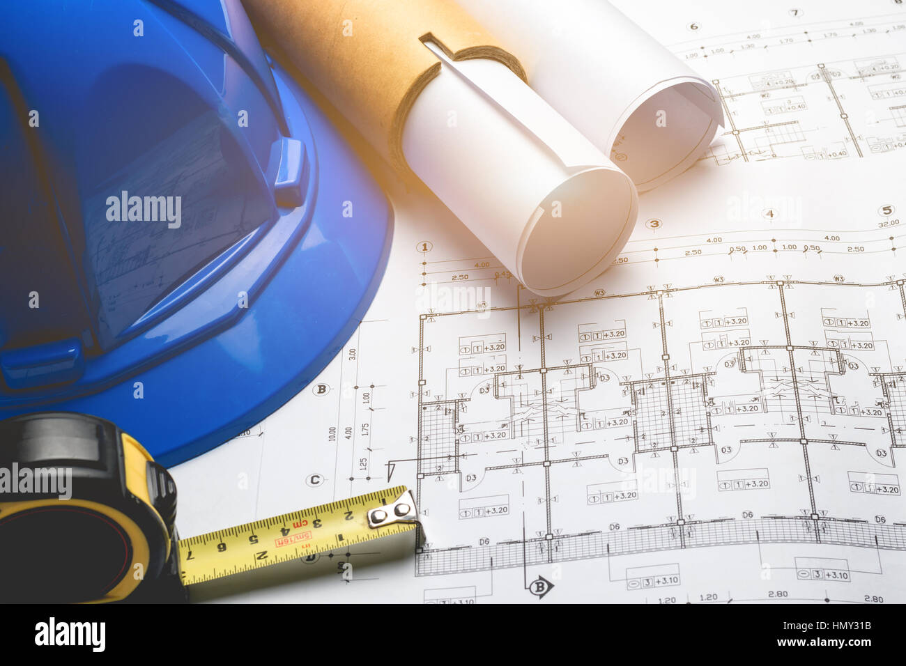 engineering diagram blueprint paper drafting project sketch ...