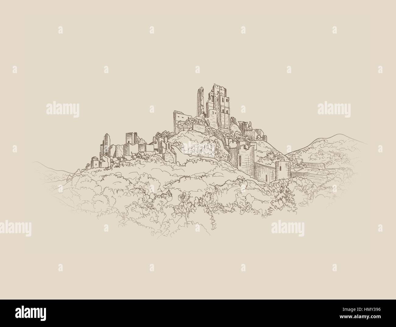 Gate roman ruins Stock Vector Images - Alamy