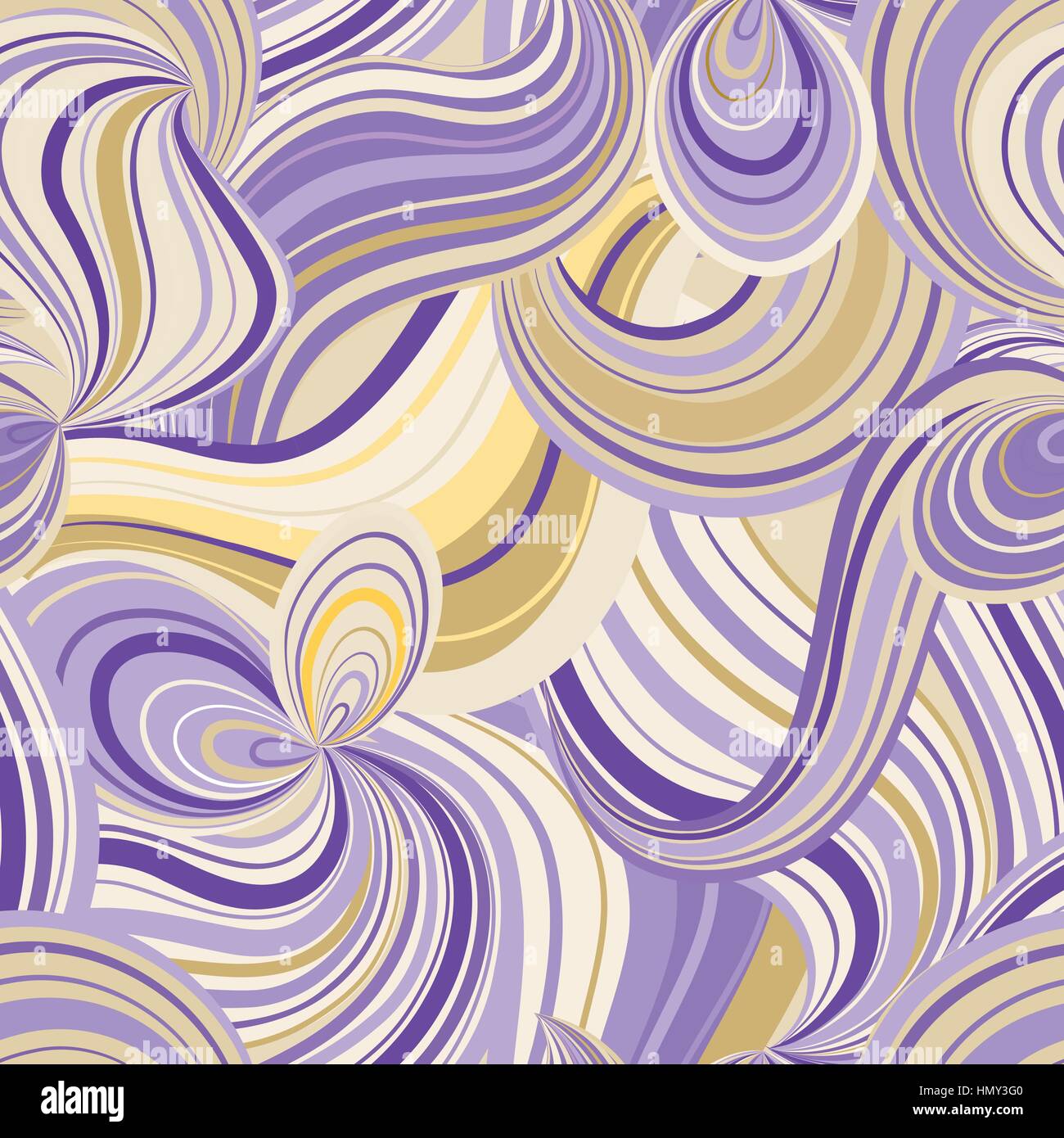 Abstract Wave Line Seamless Pattern Grid Swirl Wavy Background Ornamental Chaotic Flow Motion