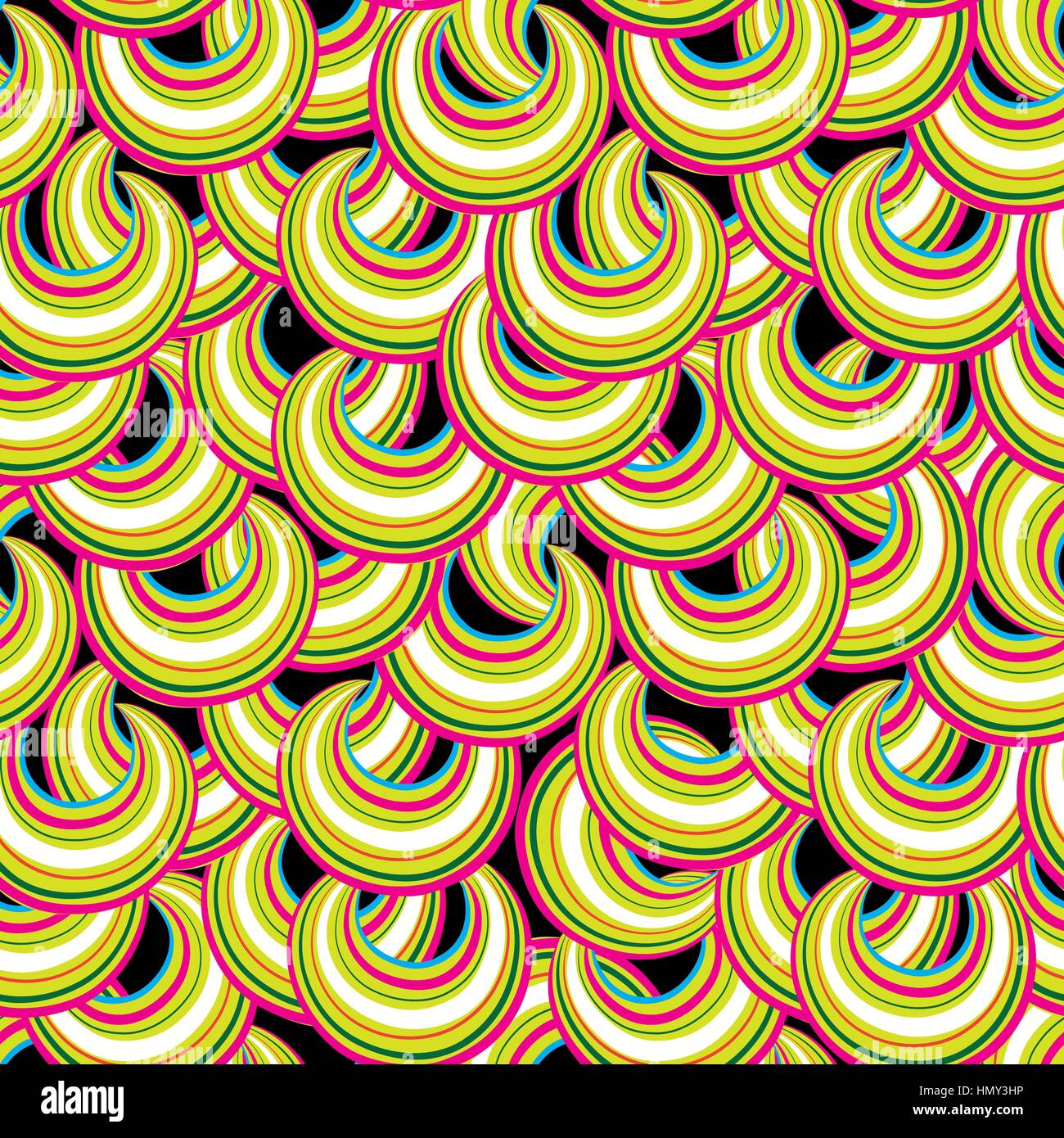 Abstract geometric seamless pattern. Bubble ornamental background ...