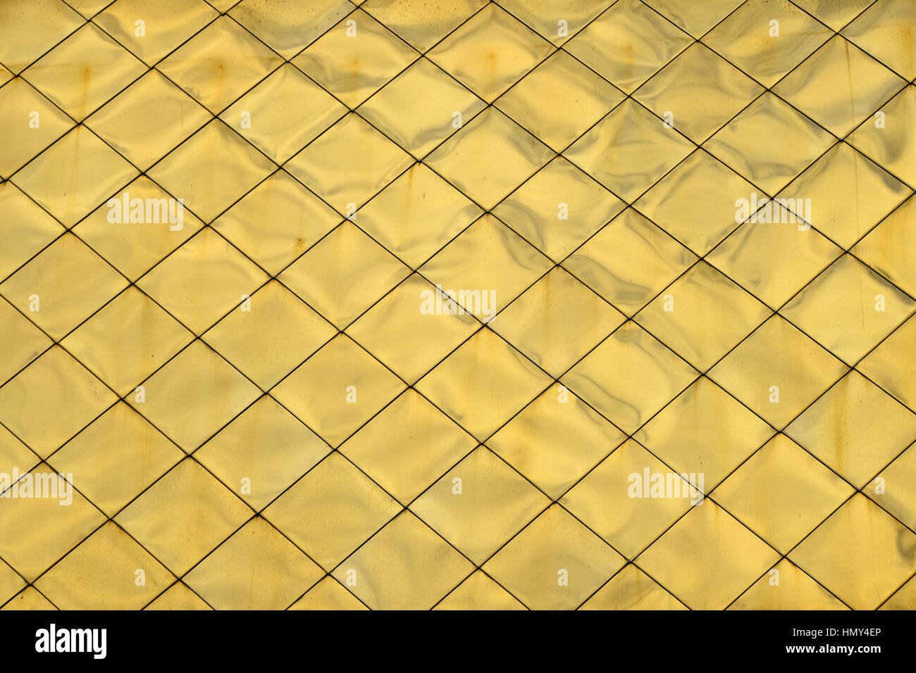 Golden metal shiny vivid rooftop tile panels texture background Stock ...
