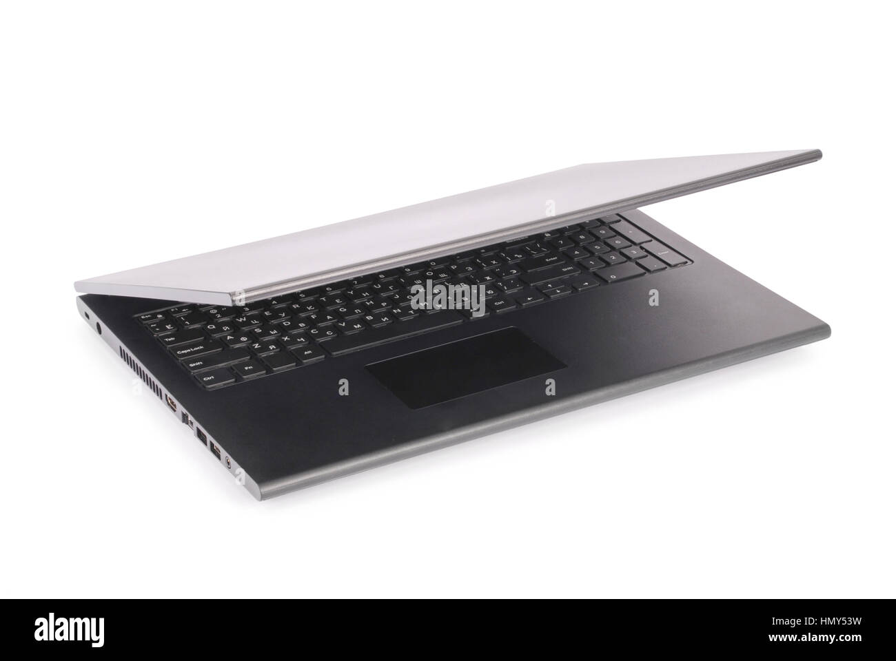 Black laptop white background with soft shadow. Clipping path Stock ...