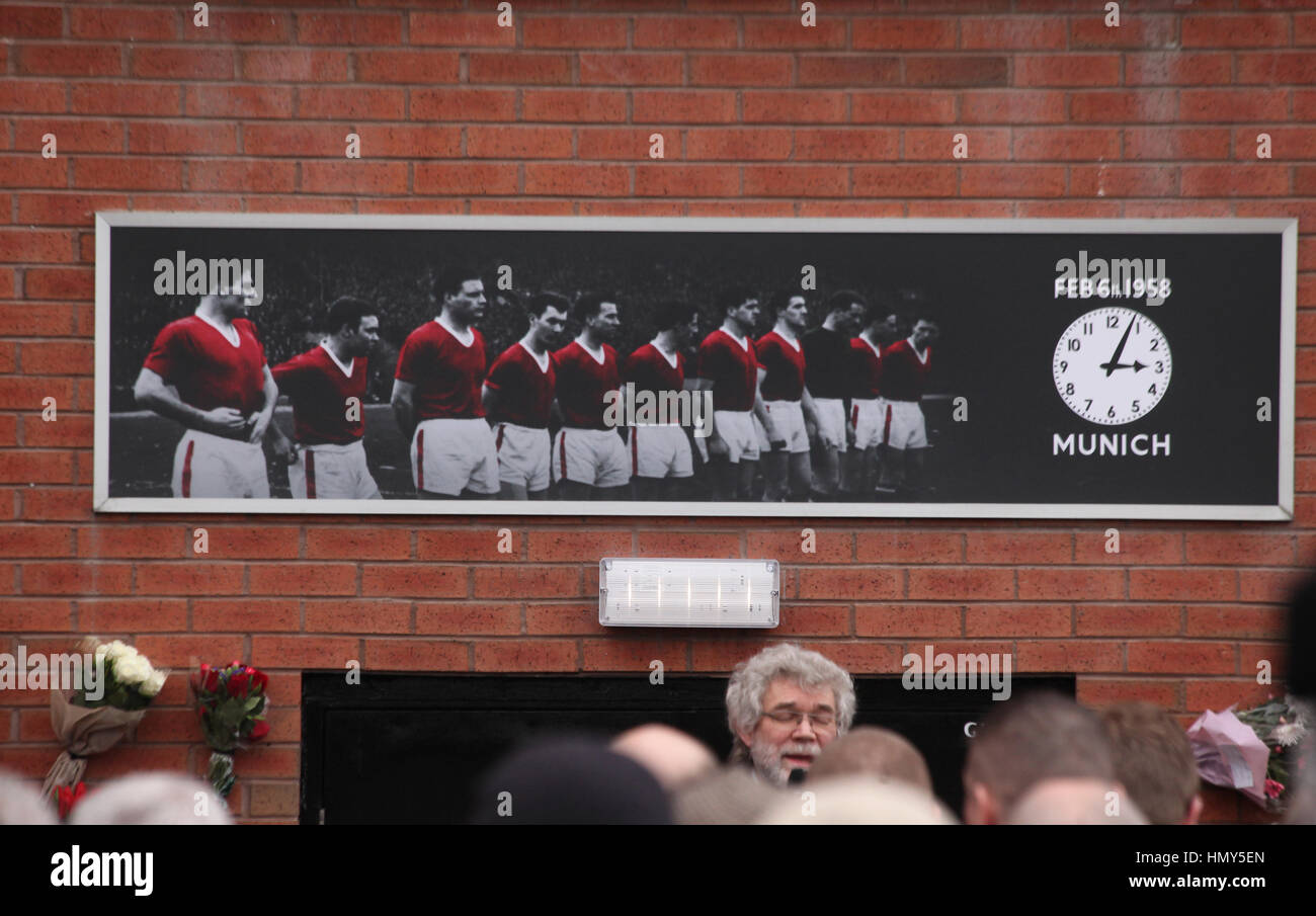 Manchester United supporters outside the football club on the 59th ...