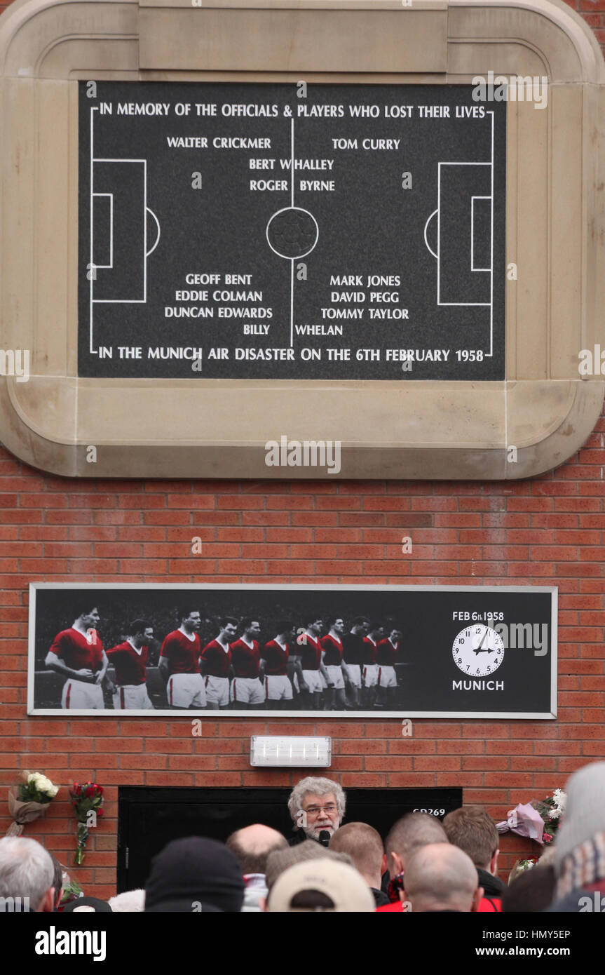 Manchester United supporters outside the football club on the 59th ...