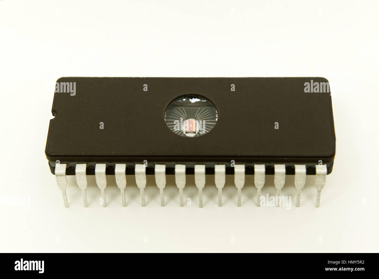 Integrated circuit on a white background Stock Photo - Alamy