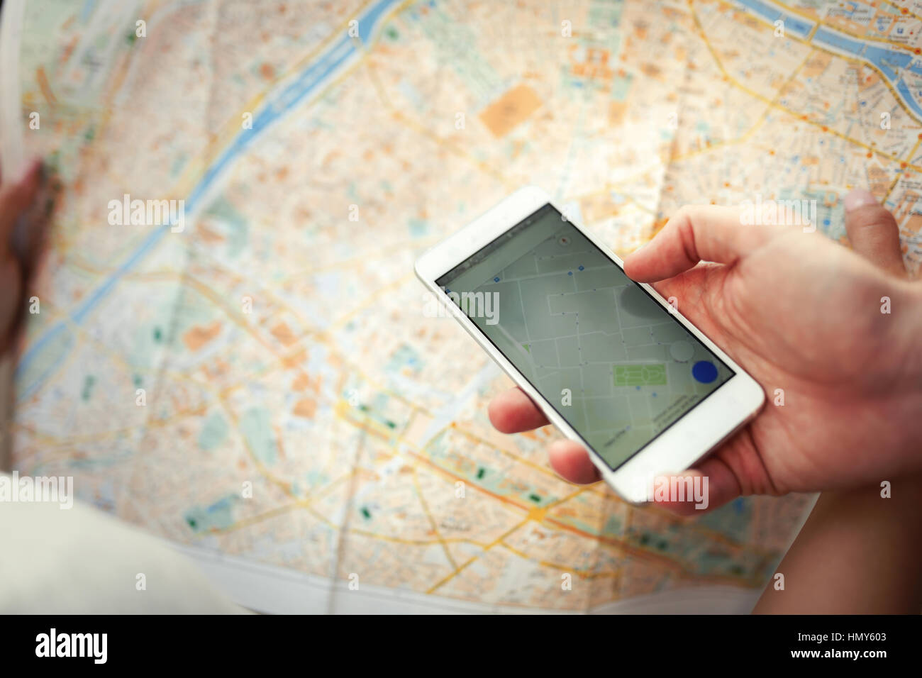 Modern technology allows for better navigation via gps Stock Photo - Alamy