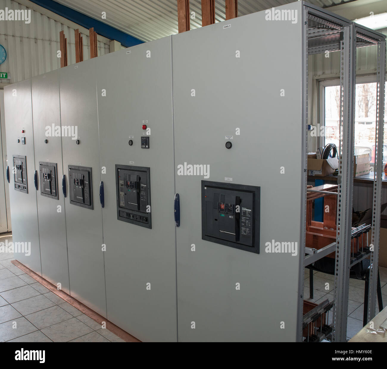 High power electrical board with copper bars Stock Photo - Alamy