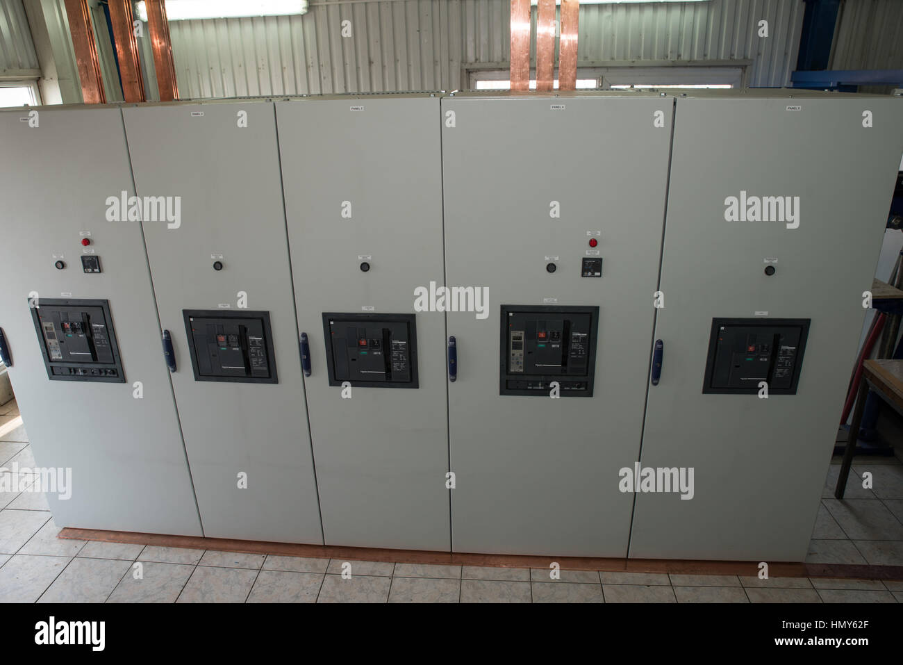 High power electrical board with copper bars Stock Photo - Alamy